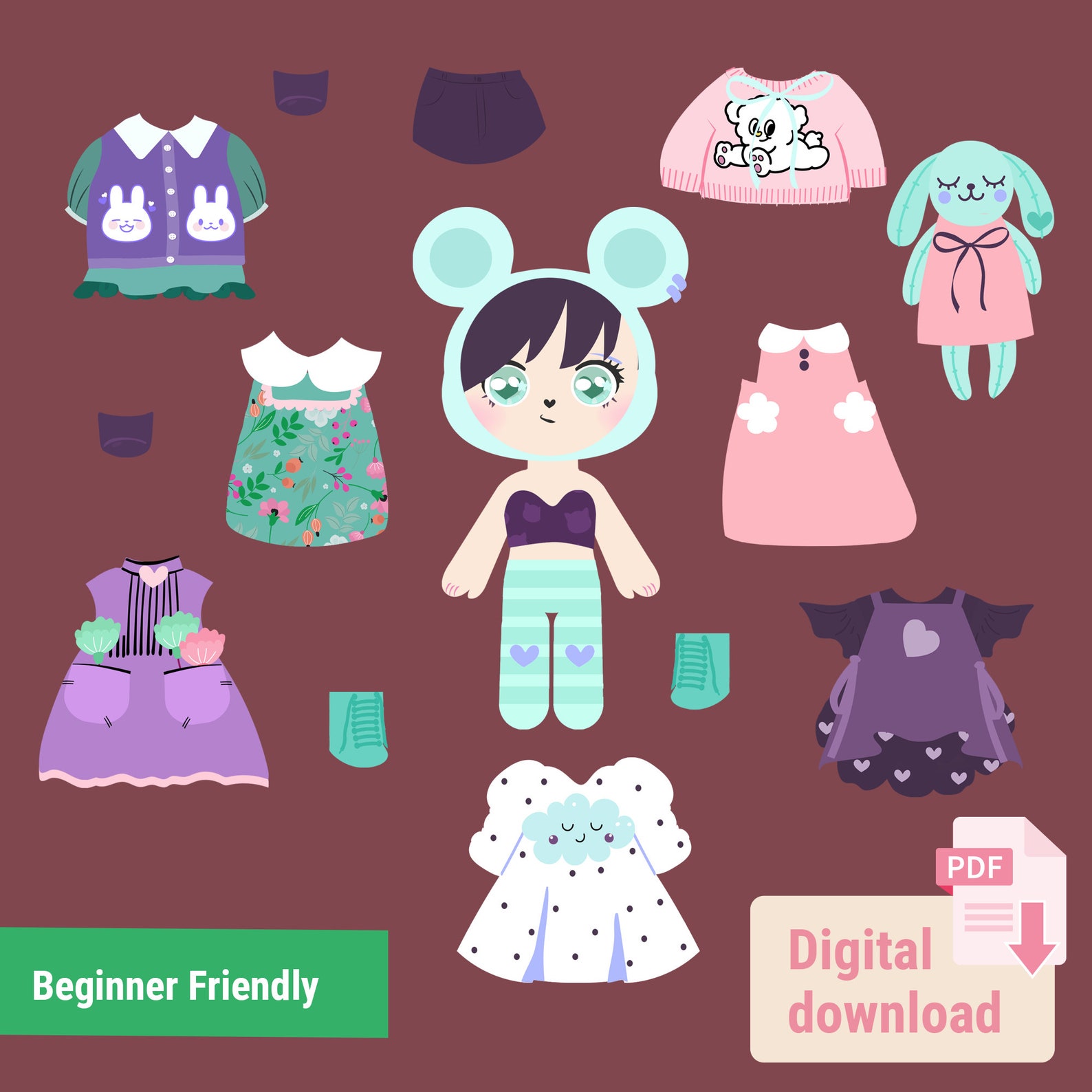 Crafty Cutouts: Printable Paper Dolls Set - Etsy