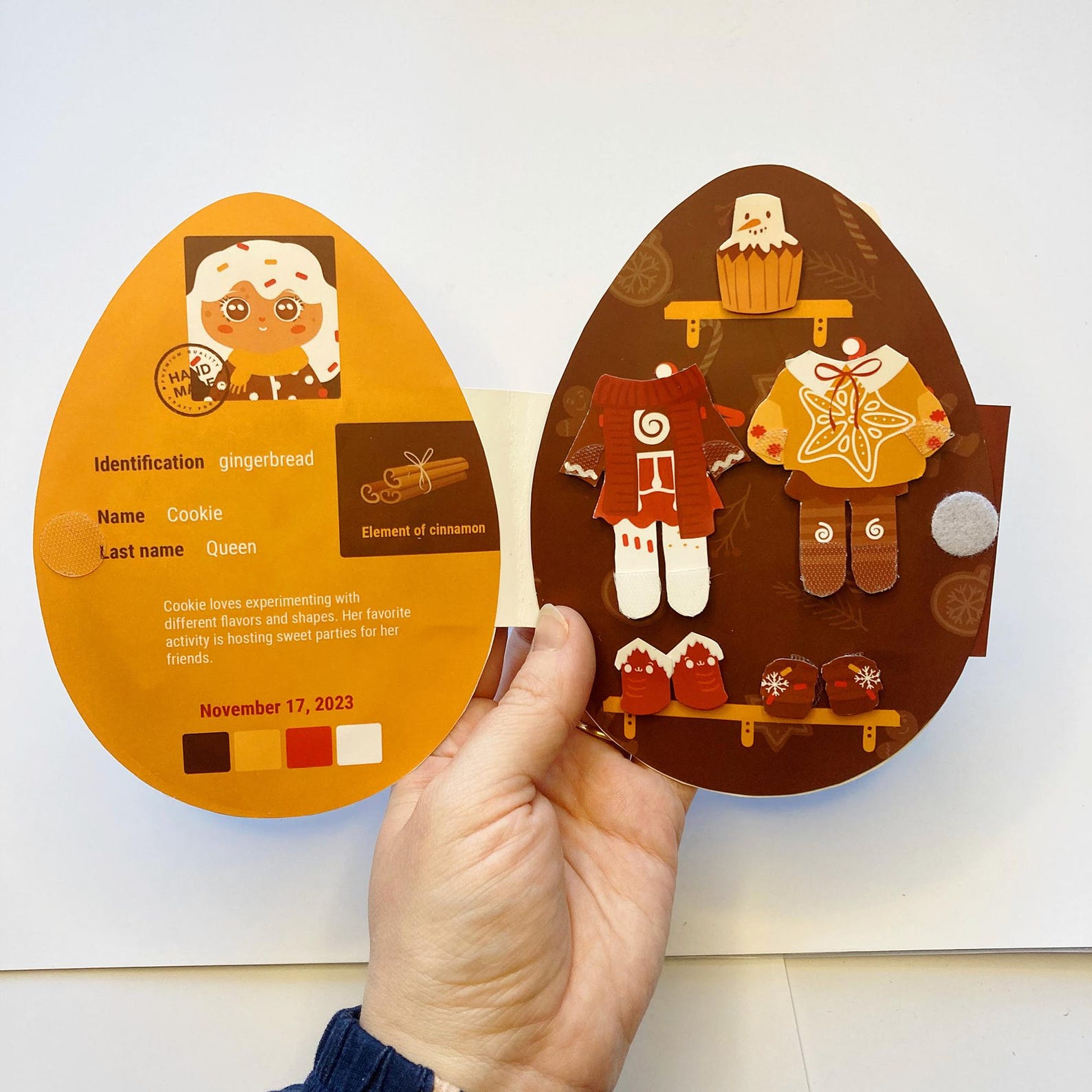 Christmas Crafting Gingerbread Girl Craft Kit: Egg-shaped Dollhouse ...