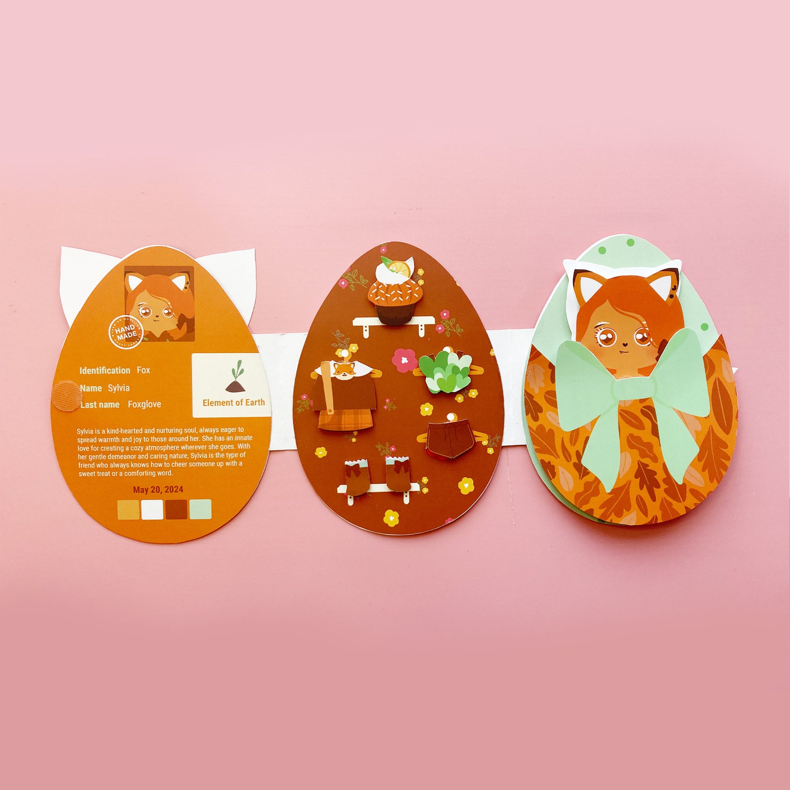 Fox Paper Doll Craft Kit Printable Paper Doll Set DIY, PDF - Etsy