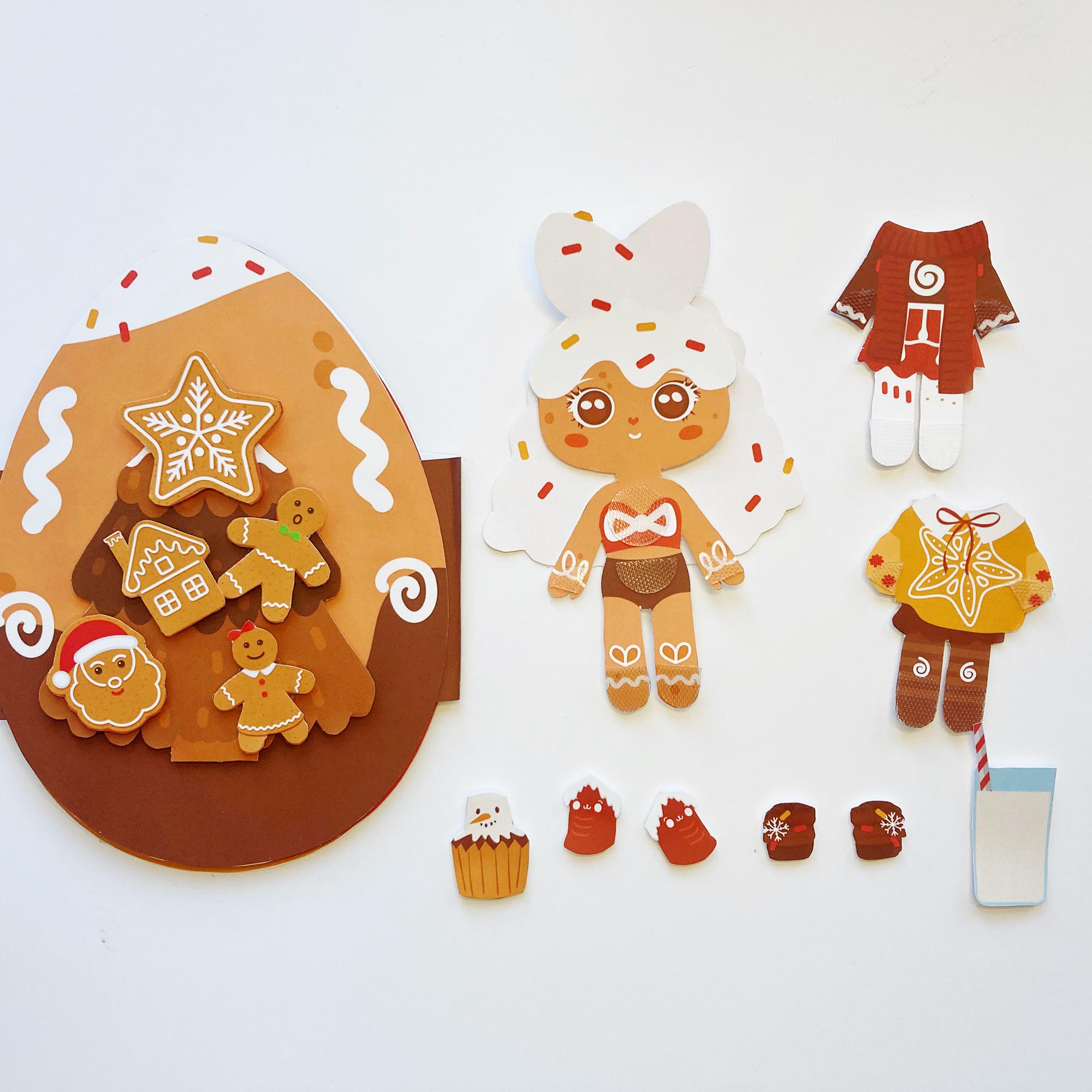 Christmas Crafting Gingerbread Girl Craft Kit: Egg-shaped Dollhouse ...