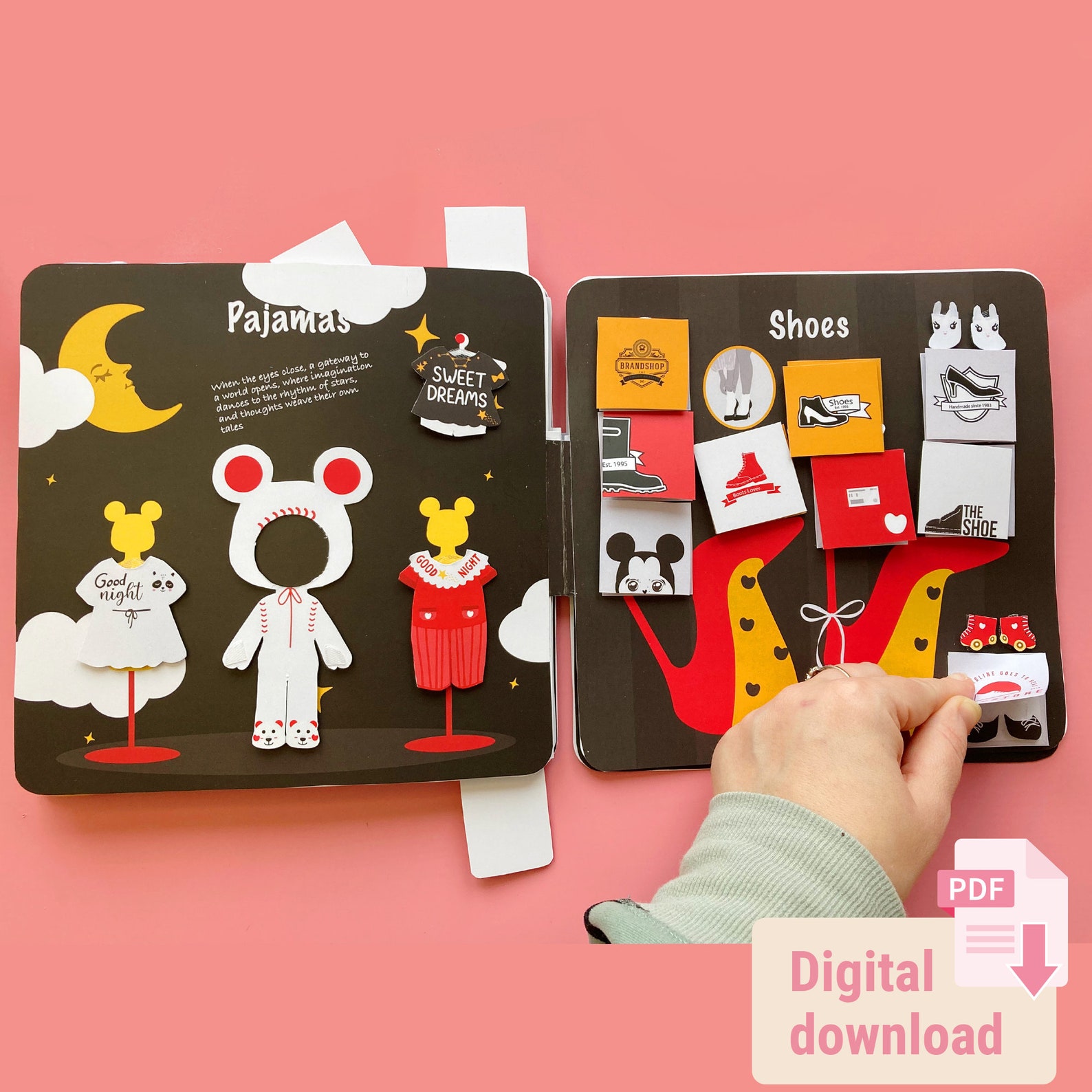 Paper Doll Mouse & Fashion Book Set PDF - Etsy