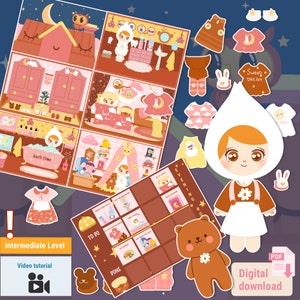 Evening Routine Paper Doll Craft Set Printable for Kids - Etsy