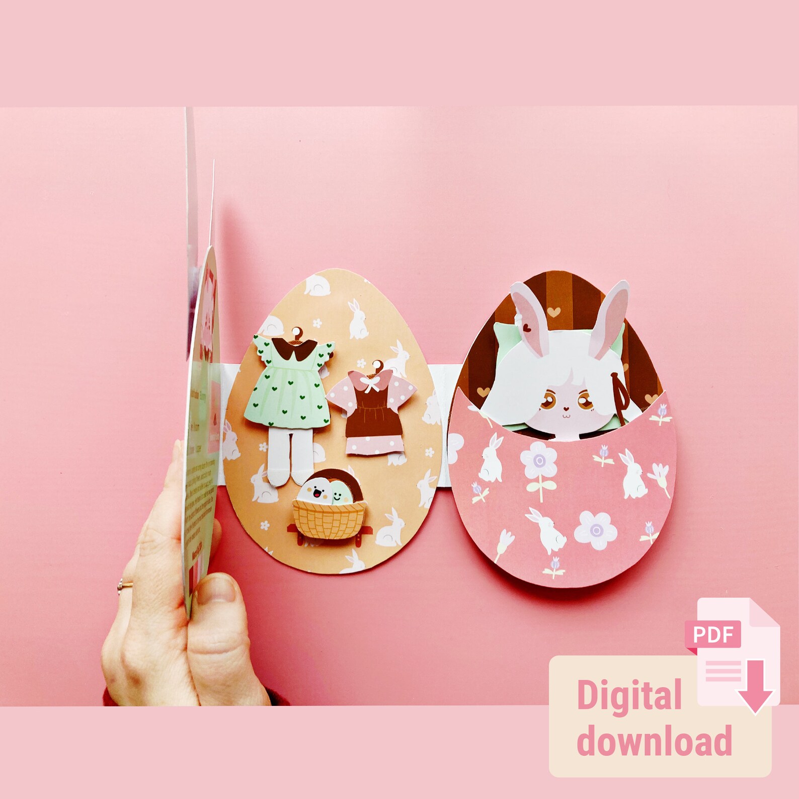 Crafty Bunny: Printable Paper Doll Set With Easter Egg House - Etsy