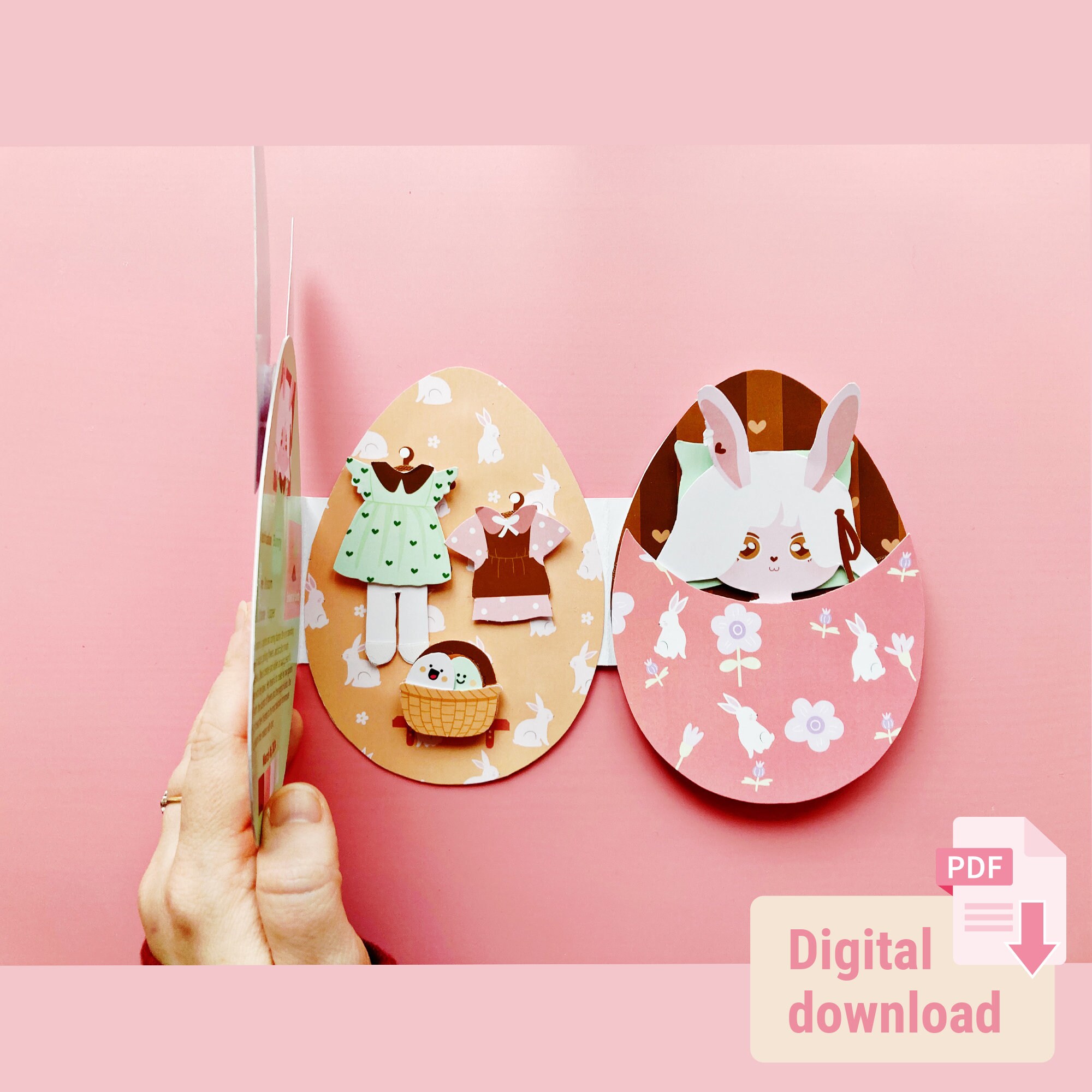 Crafty Bunny: Printable Paper Doll Set With Easter Egg House - Etsy