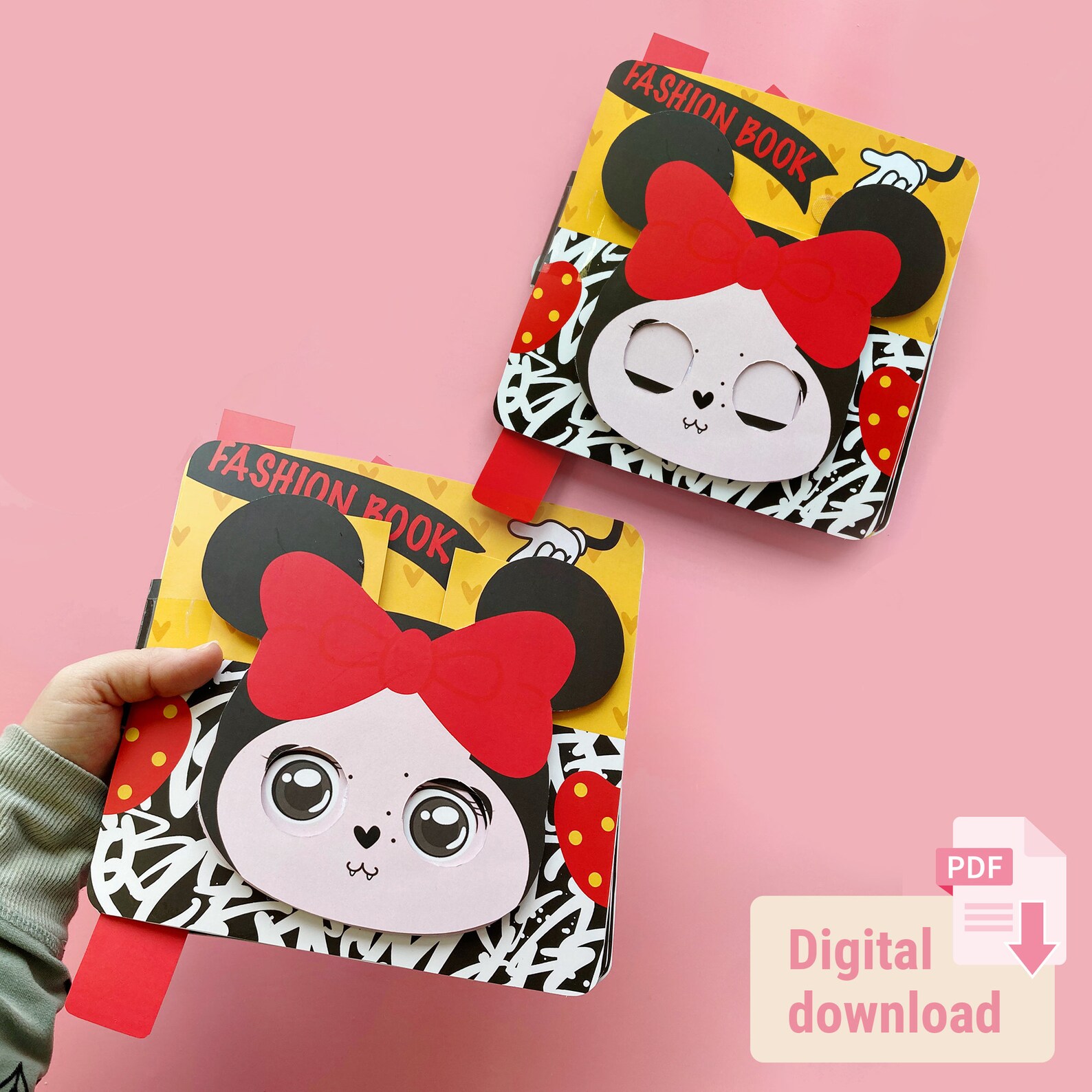 Paper Doll Mouse & Fashion Book Set PDF - Etsy