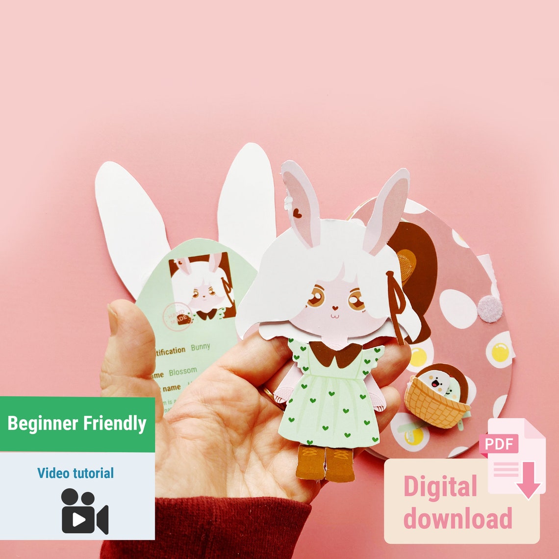 Crafty Bunny: Printable Paper Doll Set With Easter Egg House - Etsy