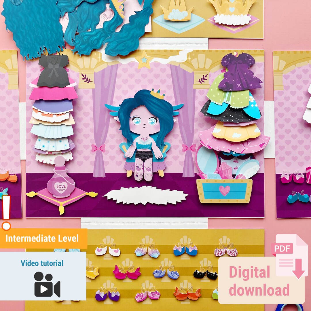 Paper Princess Doll Fashion Book Set PDF DIY - Etsy
