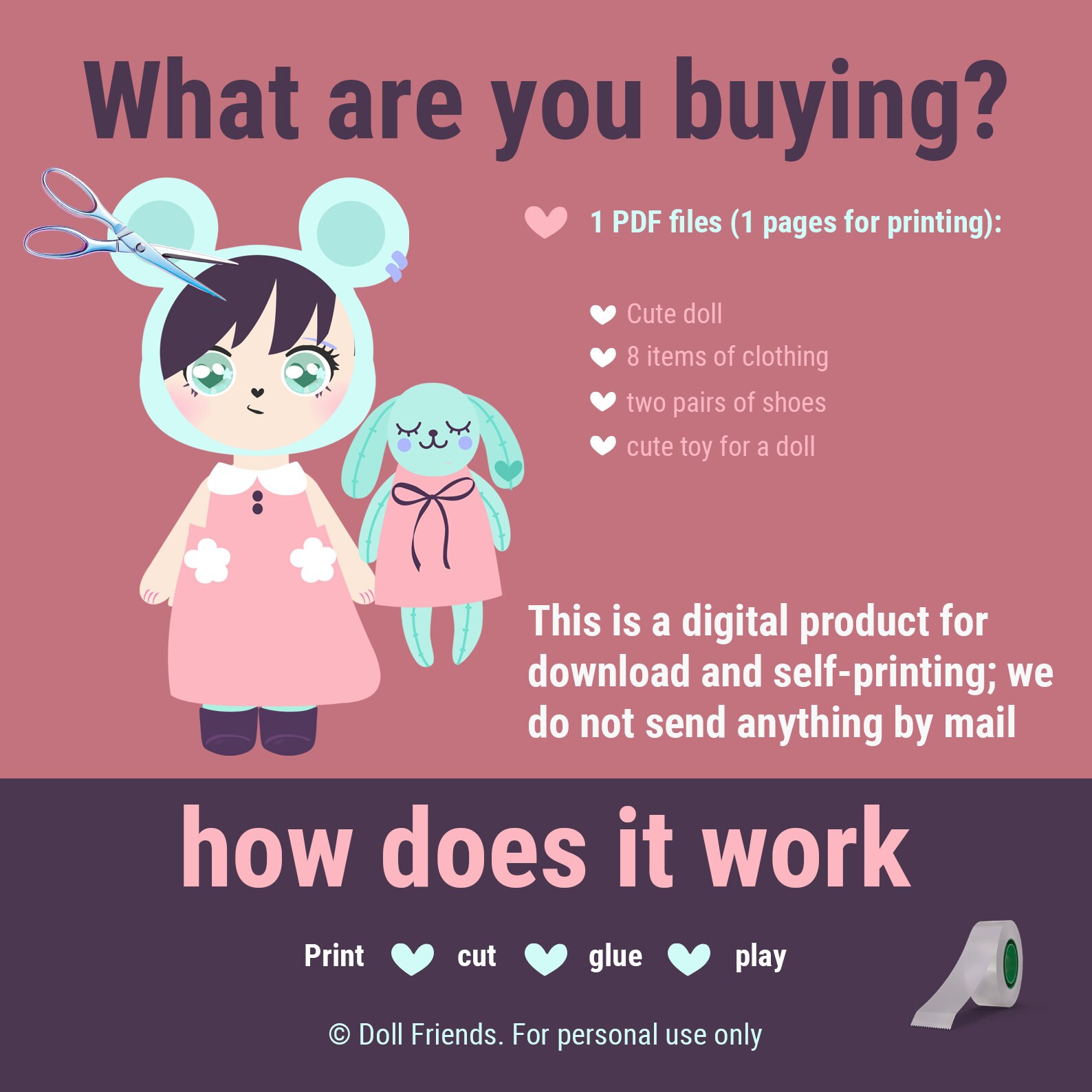 Crafty Cutouts: Printable Paper Dolls Set - Etsy