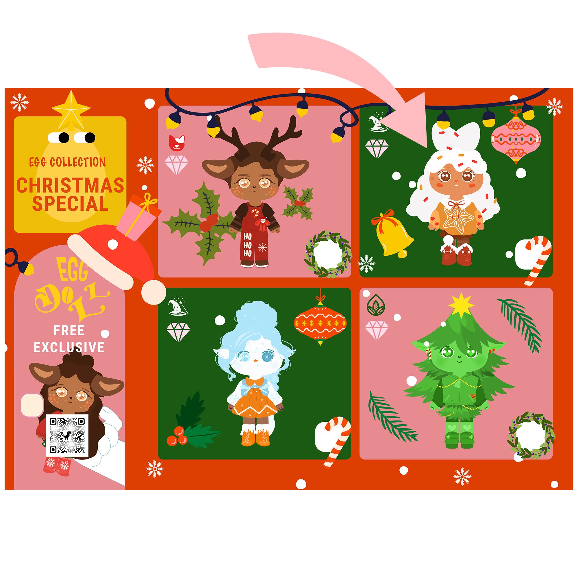 Christmas Crafting Gingerbread Girl Craft Kit: Egg-shaped Dollhouse ...