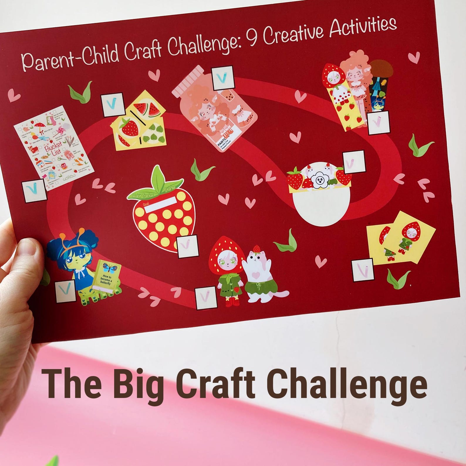 Big Craft Kit for Kids: 4 Cute Dolls, Habit Tracker, Memory Game ...