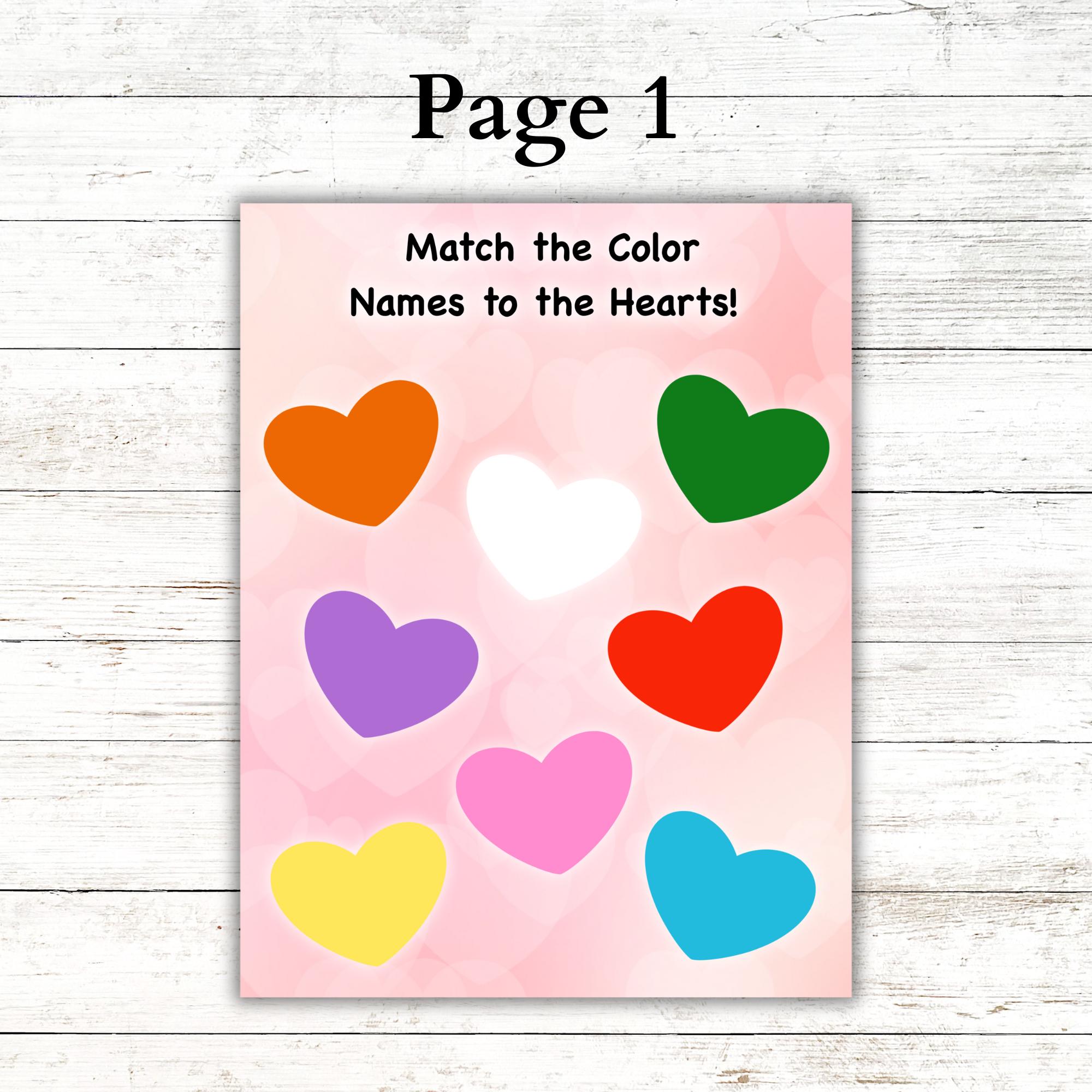 Printable Valentine's Day Color Matching Activity for Preschoolers ...