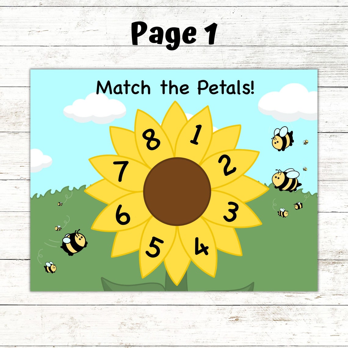 Printable Number Matching Activity, Number Matching Game for Preschool ...