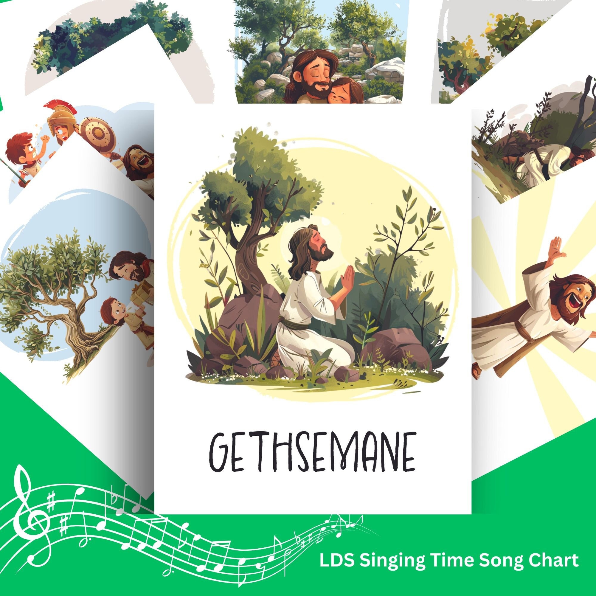 Gethsemane Song Chart: LDS Primary Singing Time Helps (digital Download ...