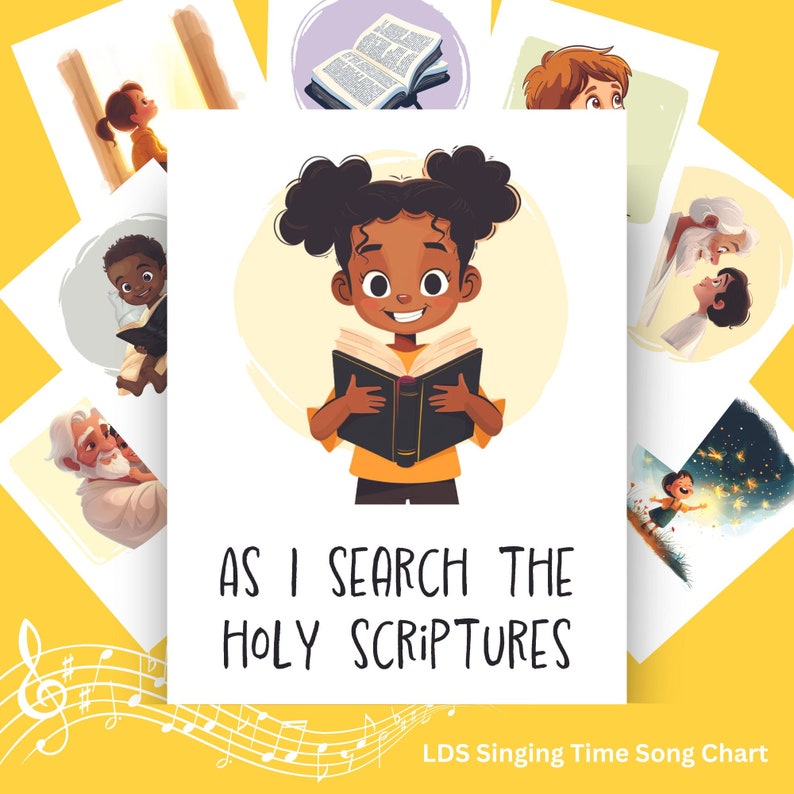 As I Search the Holy Scriptures Song Chart: LDS Primary Singing Time ...