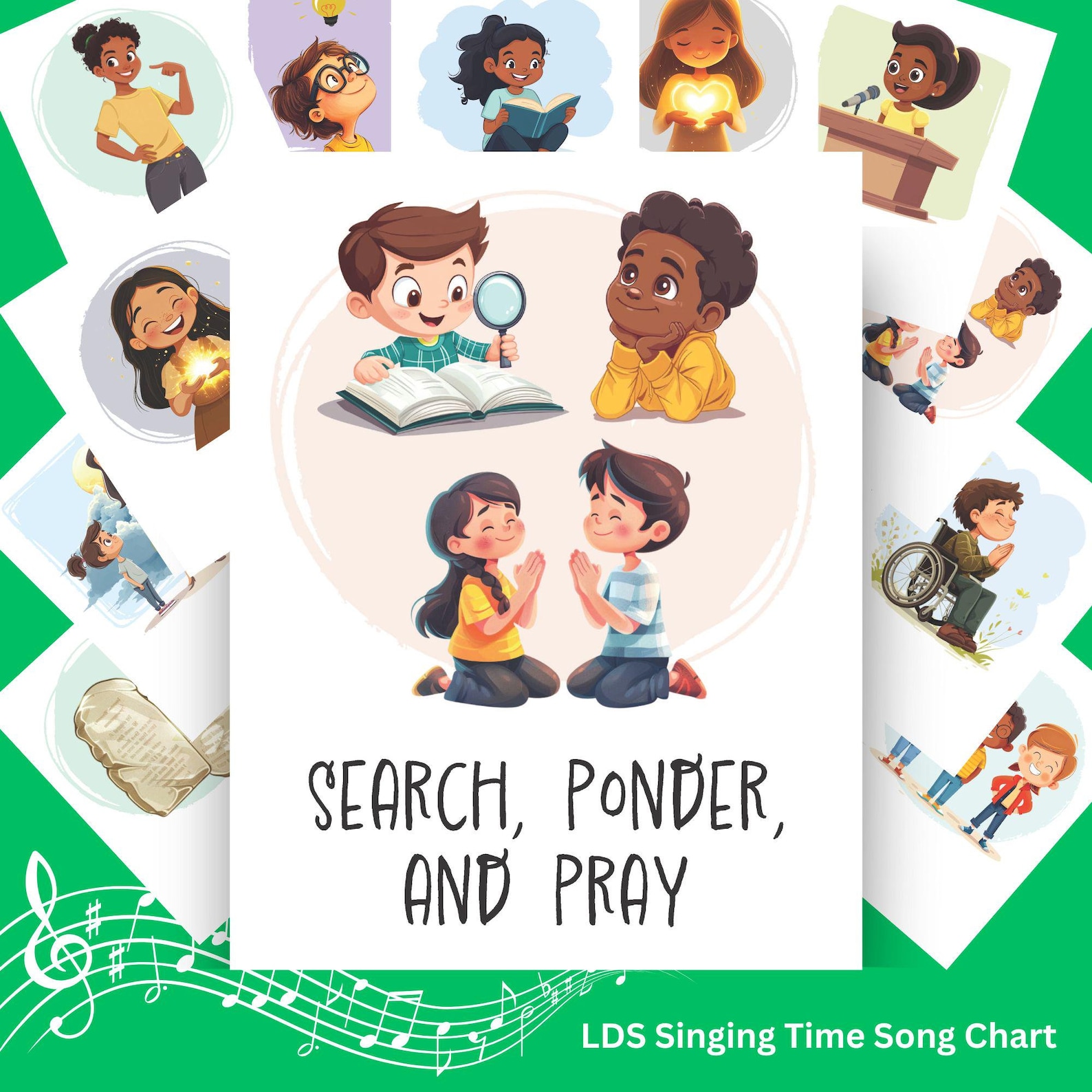 Search Ponder and Pray Singing Time Song Chart | LDS Primary Chorister ...