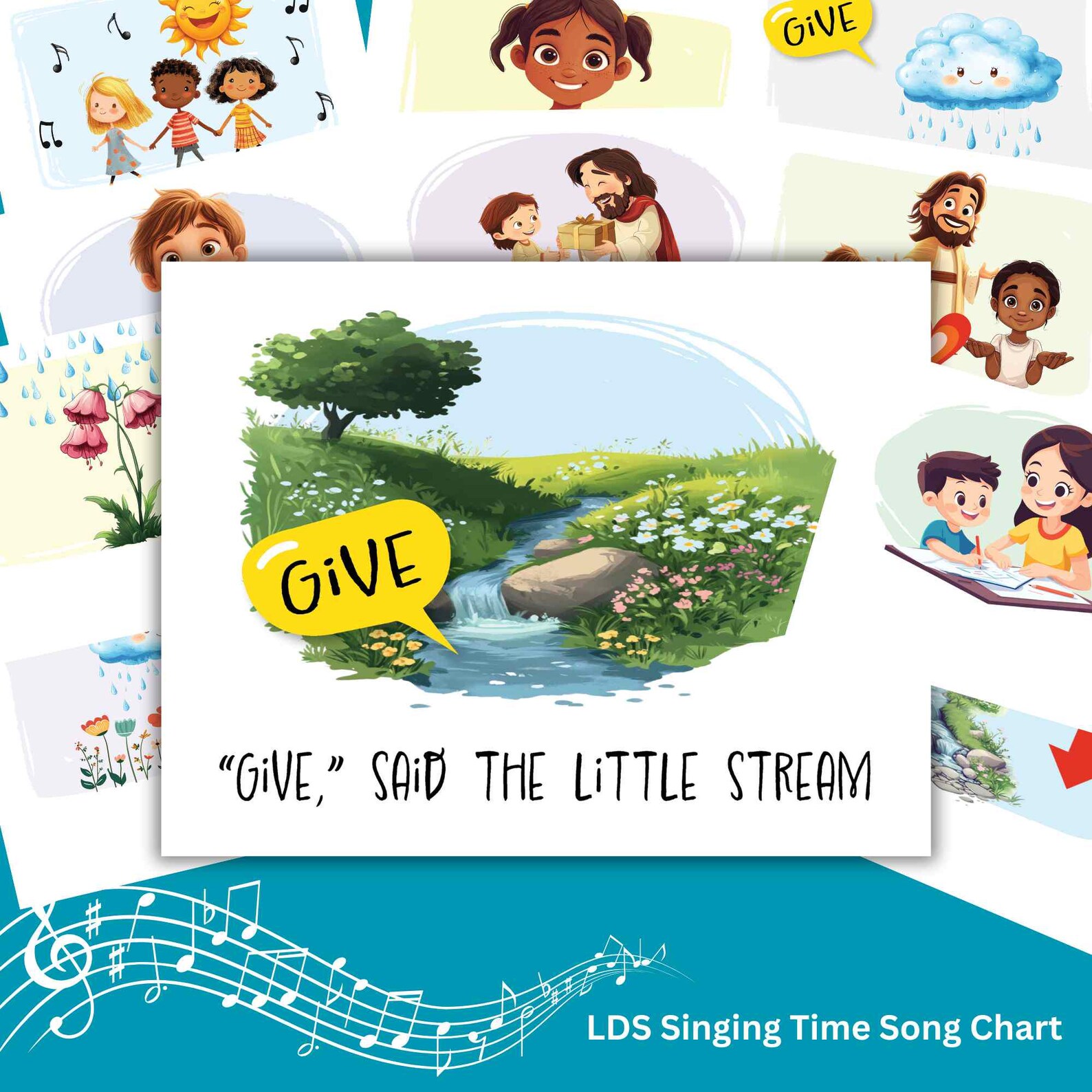 Give Said the Little Stream Song Chart: LDS Primary Singing Time ...