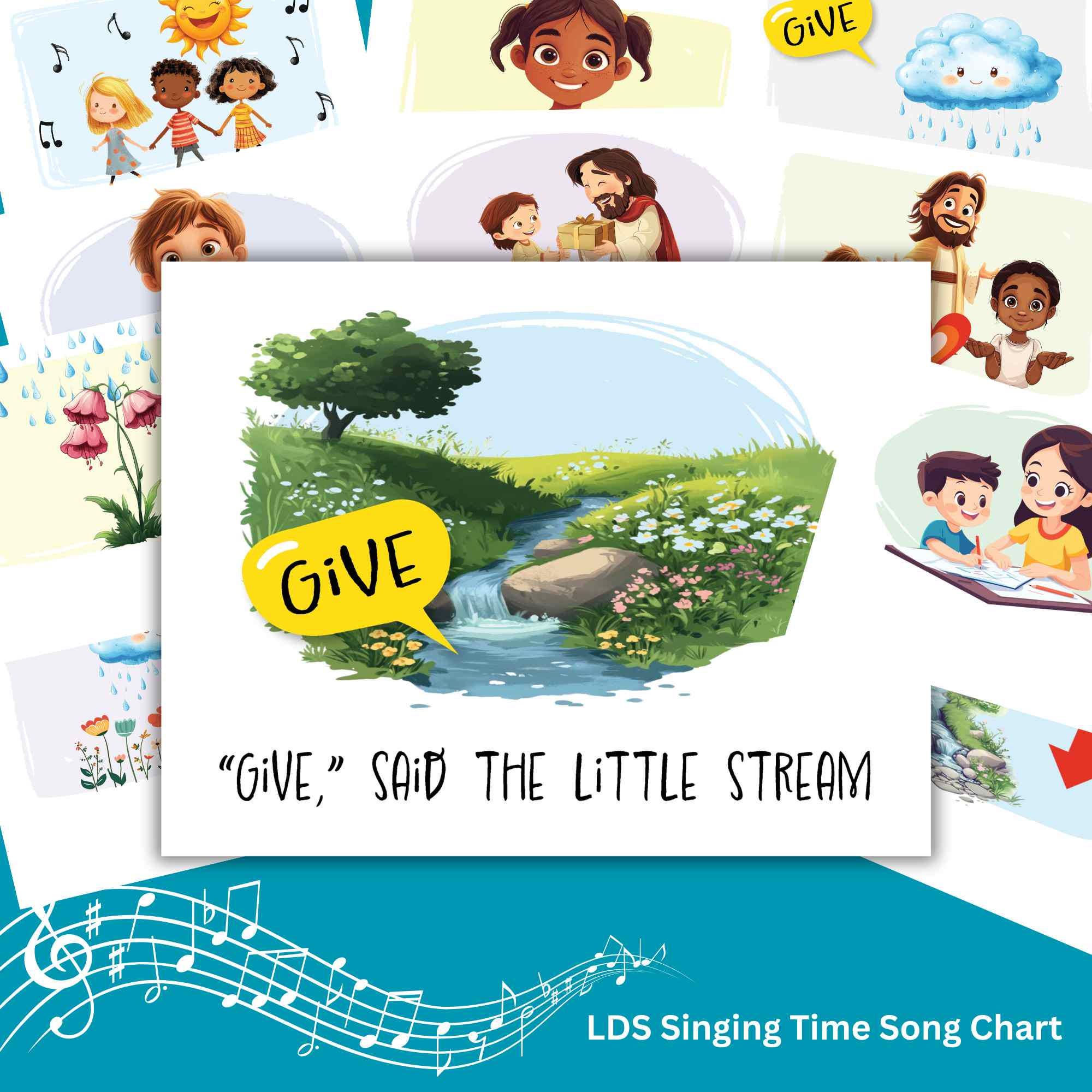 Give Said the Little Stream Song Chart: LDS Primary Singing Time ...