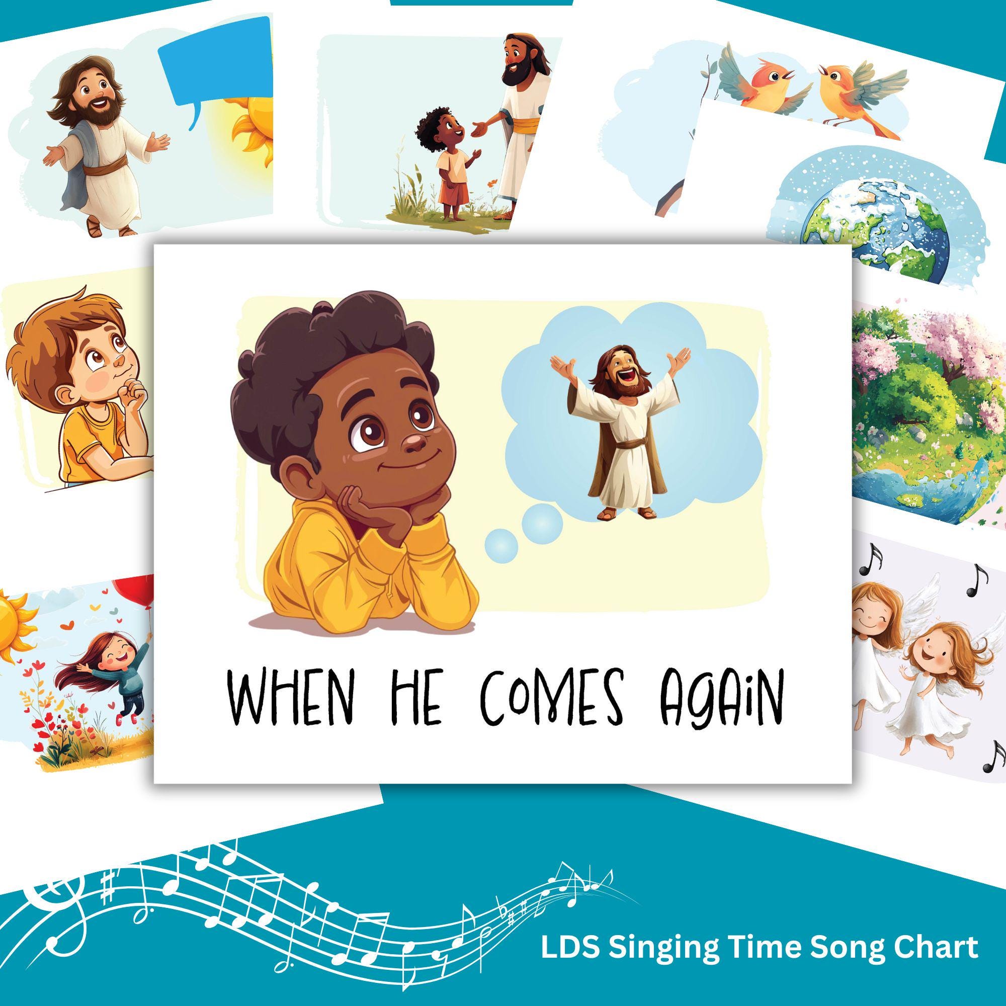 When He Comes Again LDS Primary Singing Time Song Chart: (digital ...