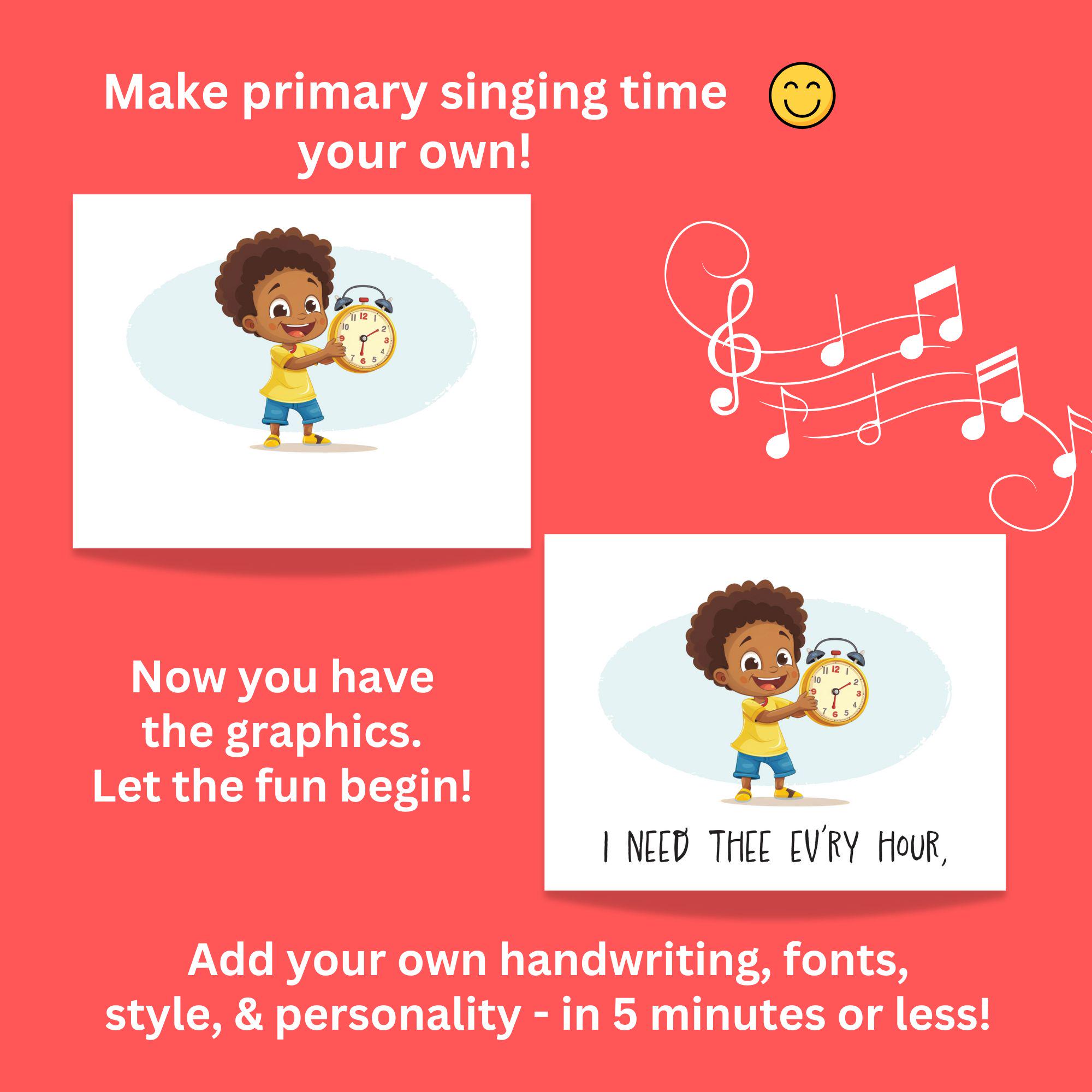 I Need Thee Every Hour Song Chart: LDS Primary Singing Time (digital ...