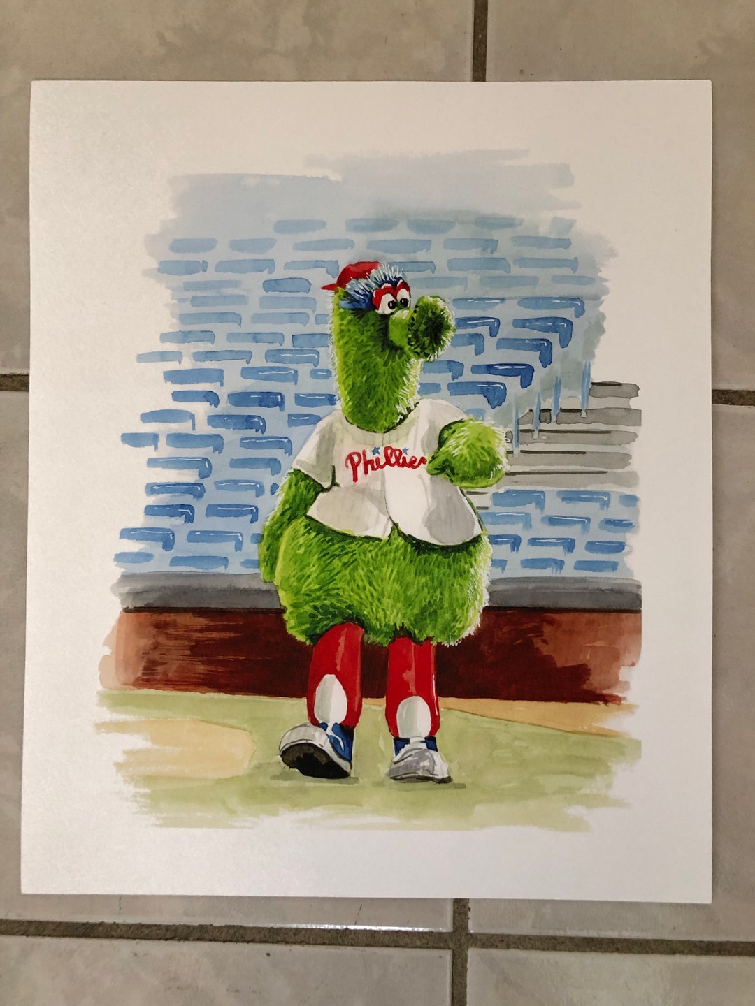 Phanatic the Mascot Wall Art Print of Watercolor Painting - Etsy