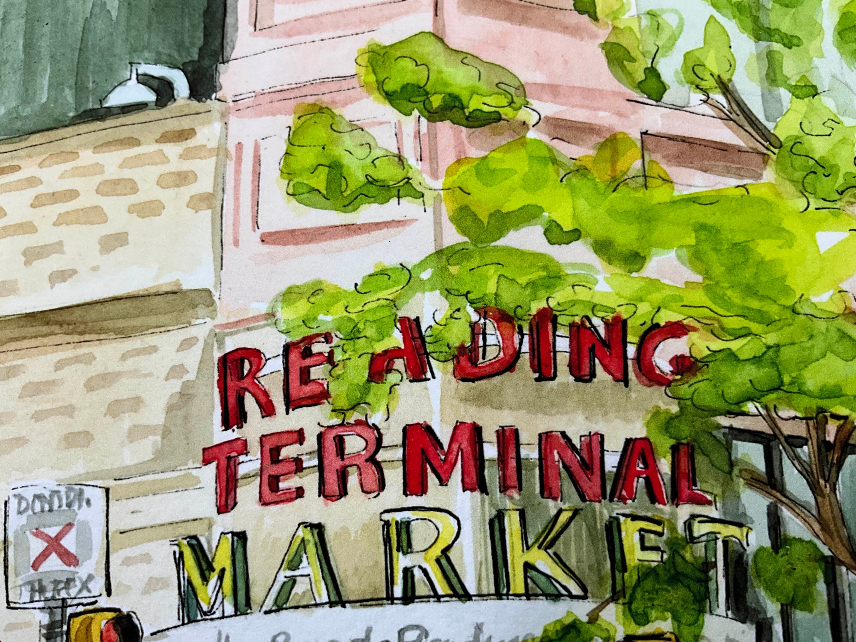 Reading Terminal Market Wall Art Print of Original Watercolor - Etsy