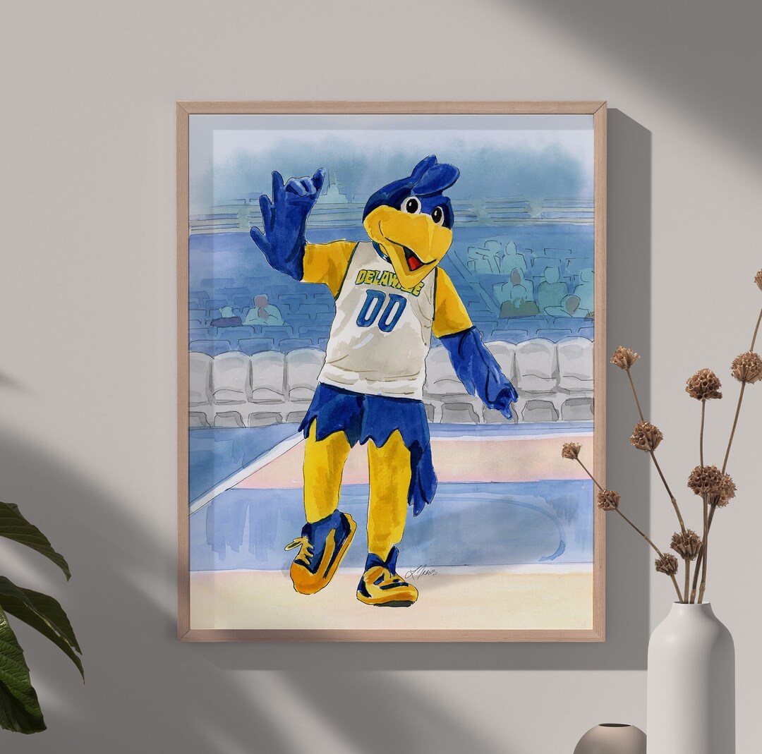 University of Delaware Blue Hen Mascot Art Print 11x14 - Etsy