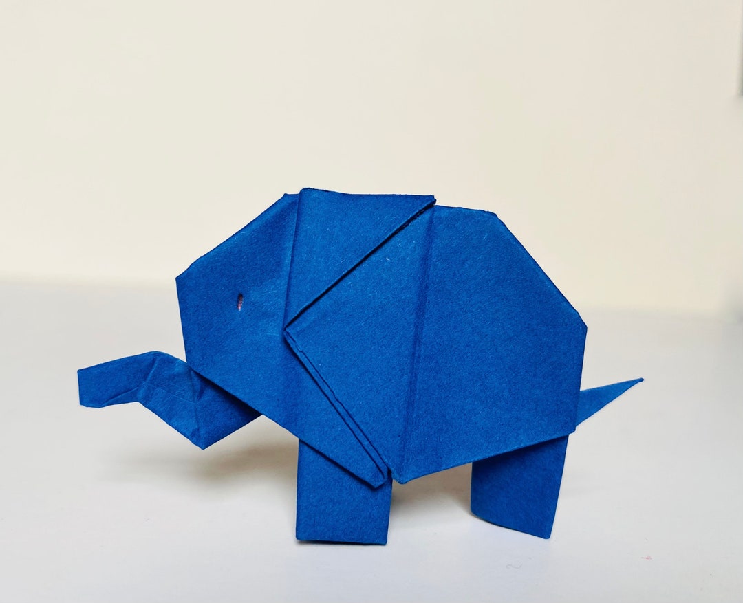 Set of 3 Paper Origami Elephants Made to Order Desk Decorations Tiny ...