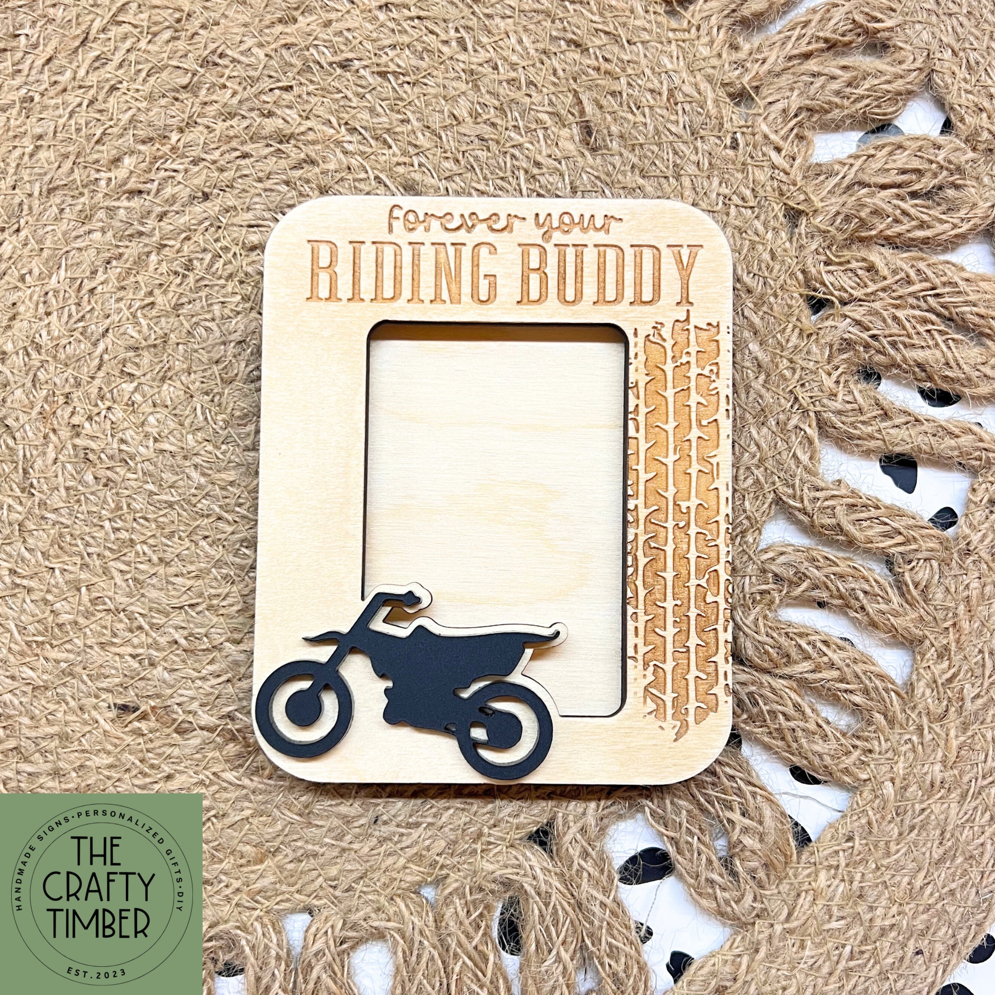Dirt Bike Photo Frame Magnet Forever Your Riding Buddy Father's Day ...