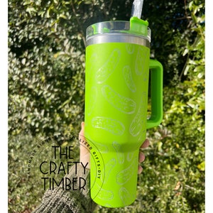 40oz Pickle Tumbler - Engraved Tumbler With Handle - Simple Modern ...
