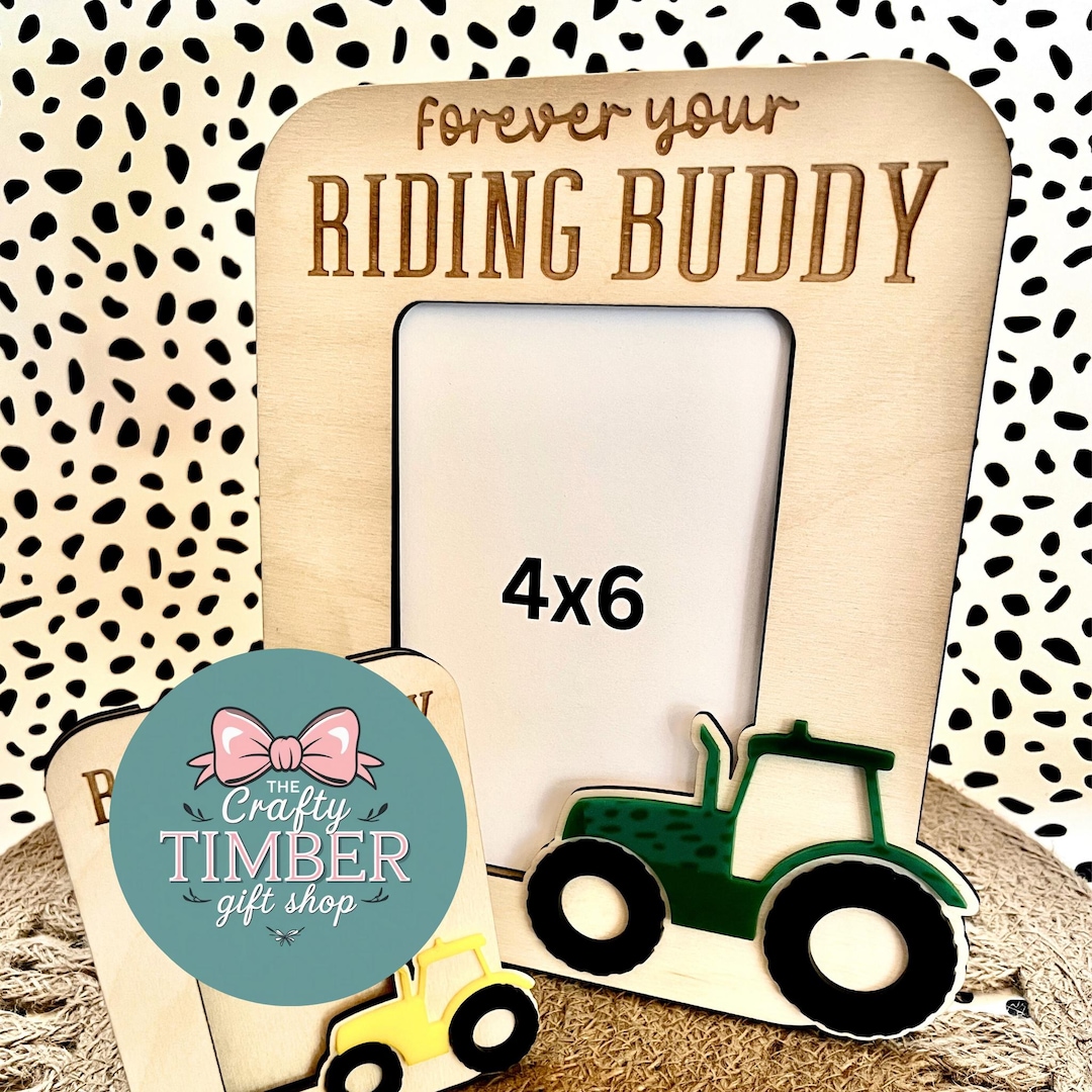 4x6 Tractor Photo Frame With Stand | Forever Your Riding Buddy | Father ...