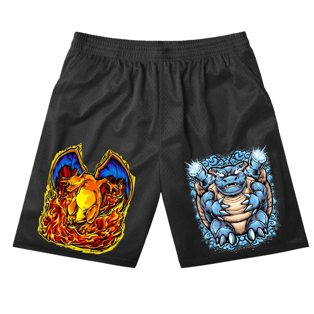 Blastoise X Charizard Pokemon Legendary Custom Mesh Shorts - Etsy