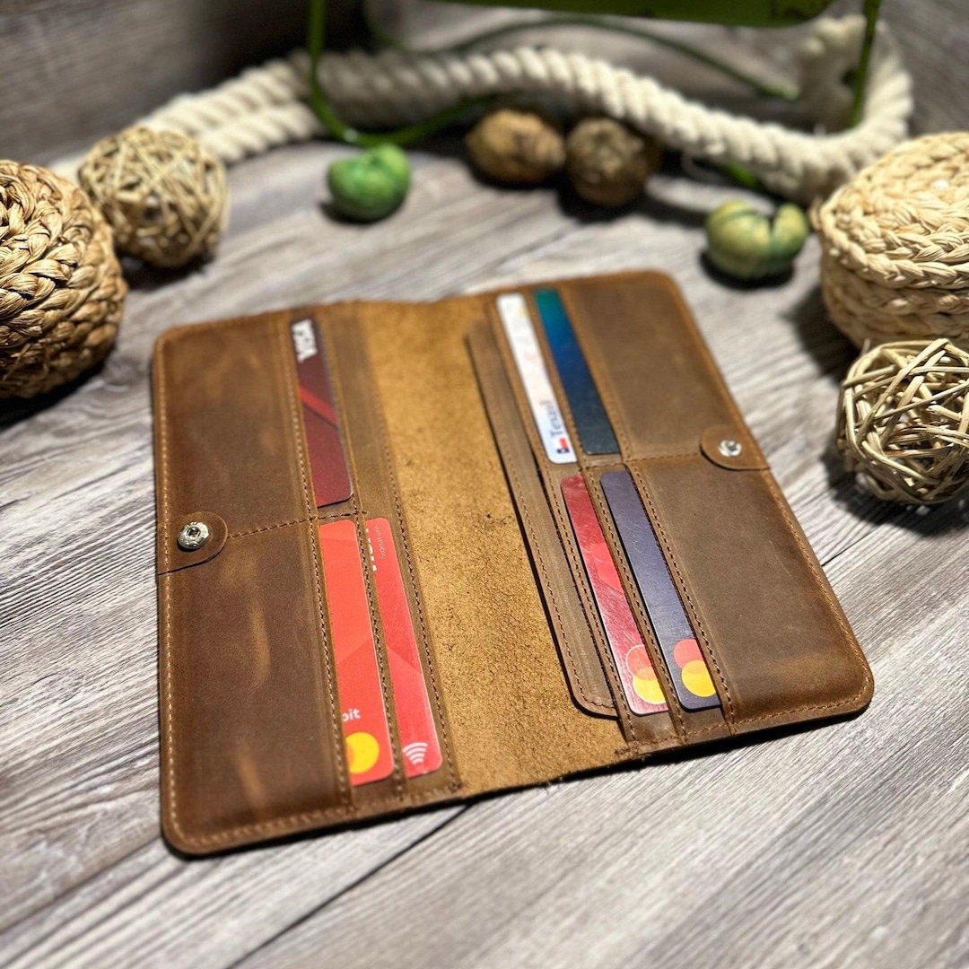 Leather Checkbook Cover, Leather Check Holder, Personalized Leather ...