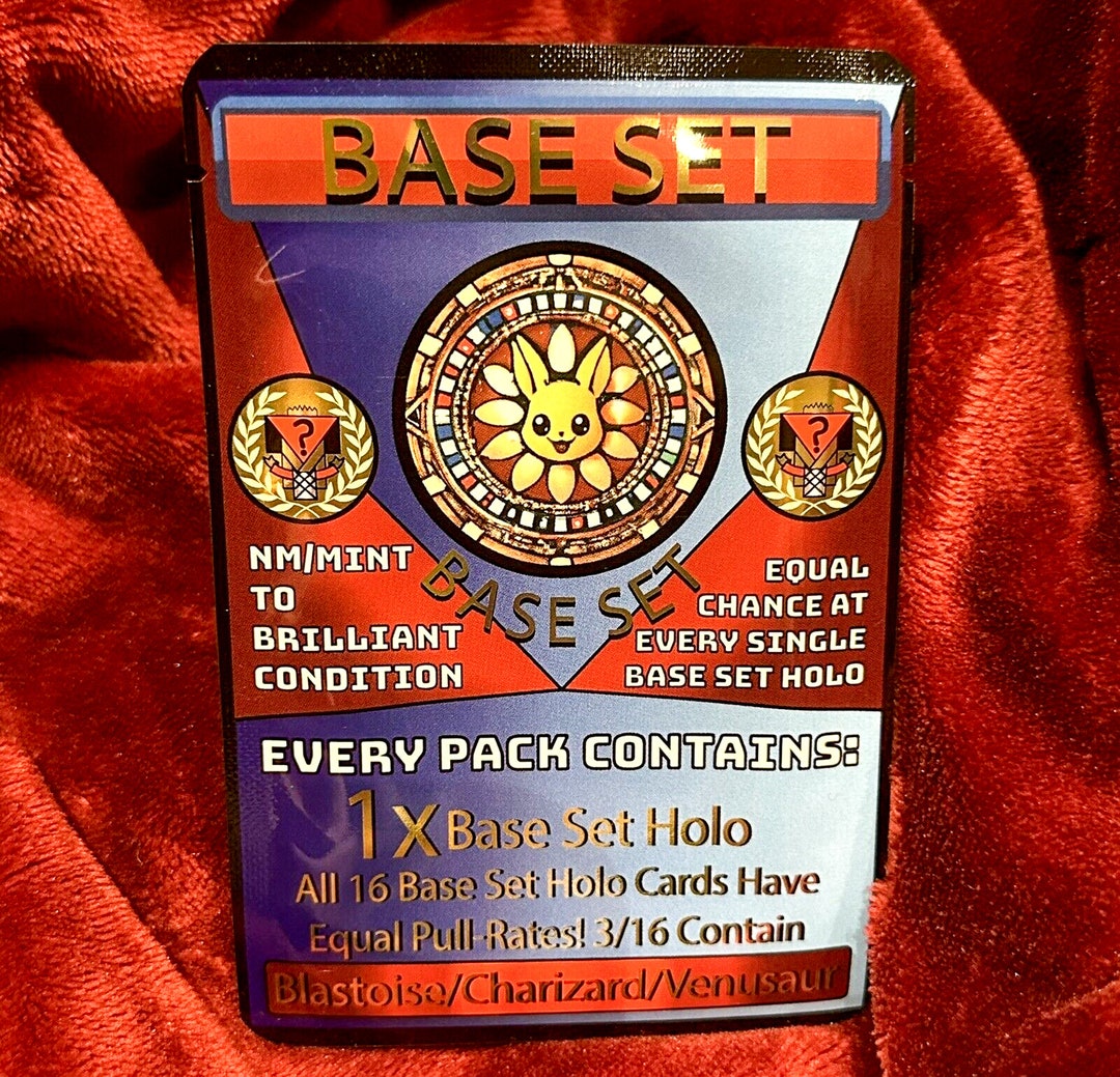 BASE SET Pack: 1st Ever Pokémon Set WOTC Vintage Pokémon 1999 Nm-mint ...