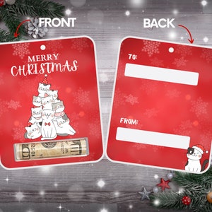 Christmas Money Card Holder, Holiday Gift Card, Ornament, Set of 4 - Etsy