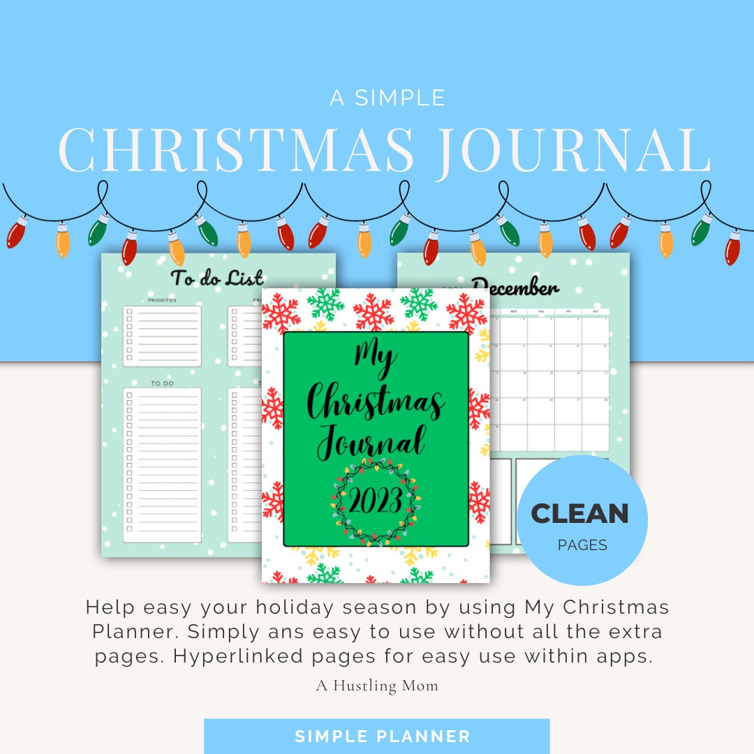 Holiday Planner, Easy, Printable, Digital Planner, Template ...