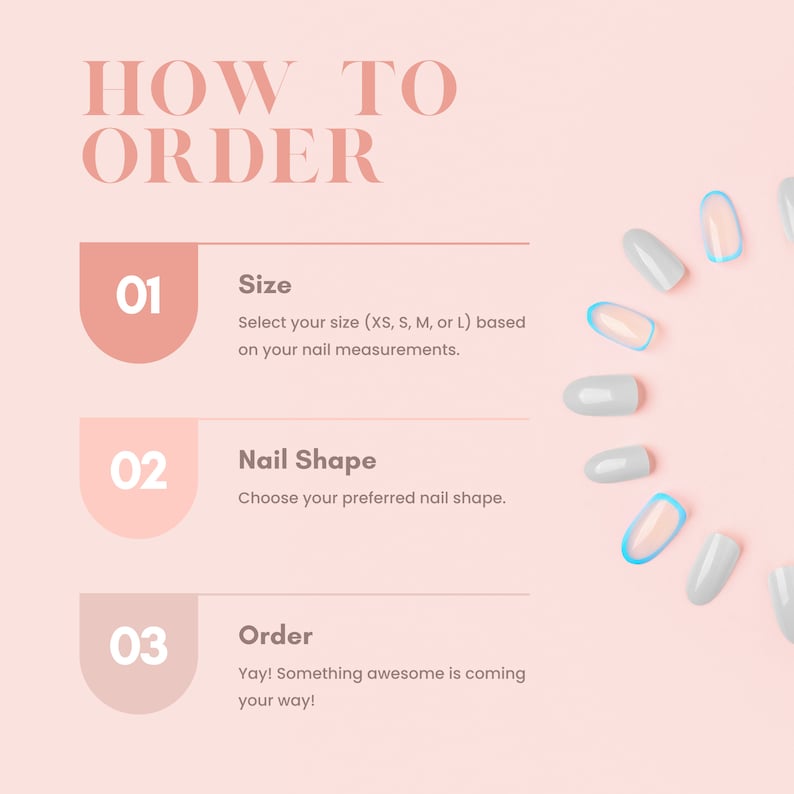 French Tip - Custom Colors Available - Etsy