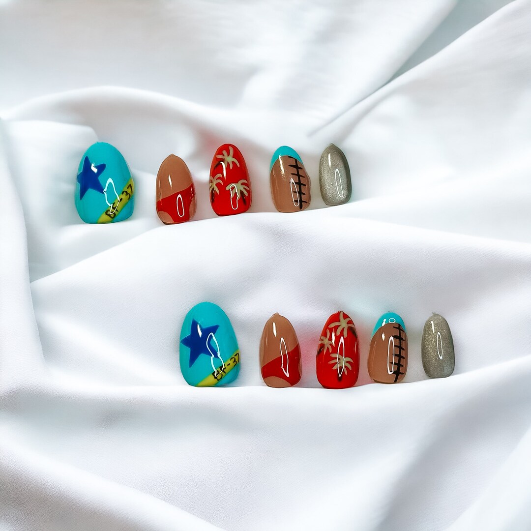 BF-37 Battle Franky Press on Nails - Etsy