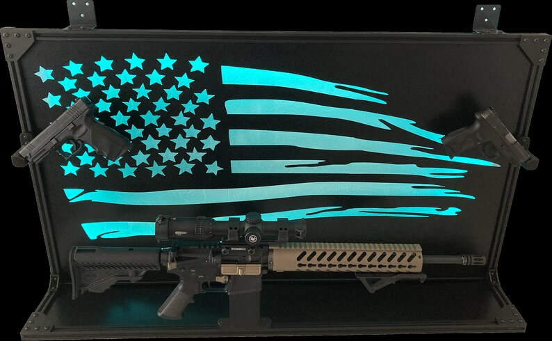 Gun Wall - Personalized Firearm Display - Custom Gun Room Art - Wall ...