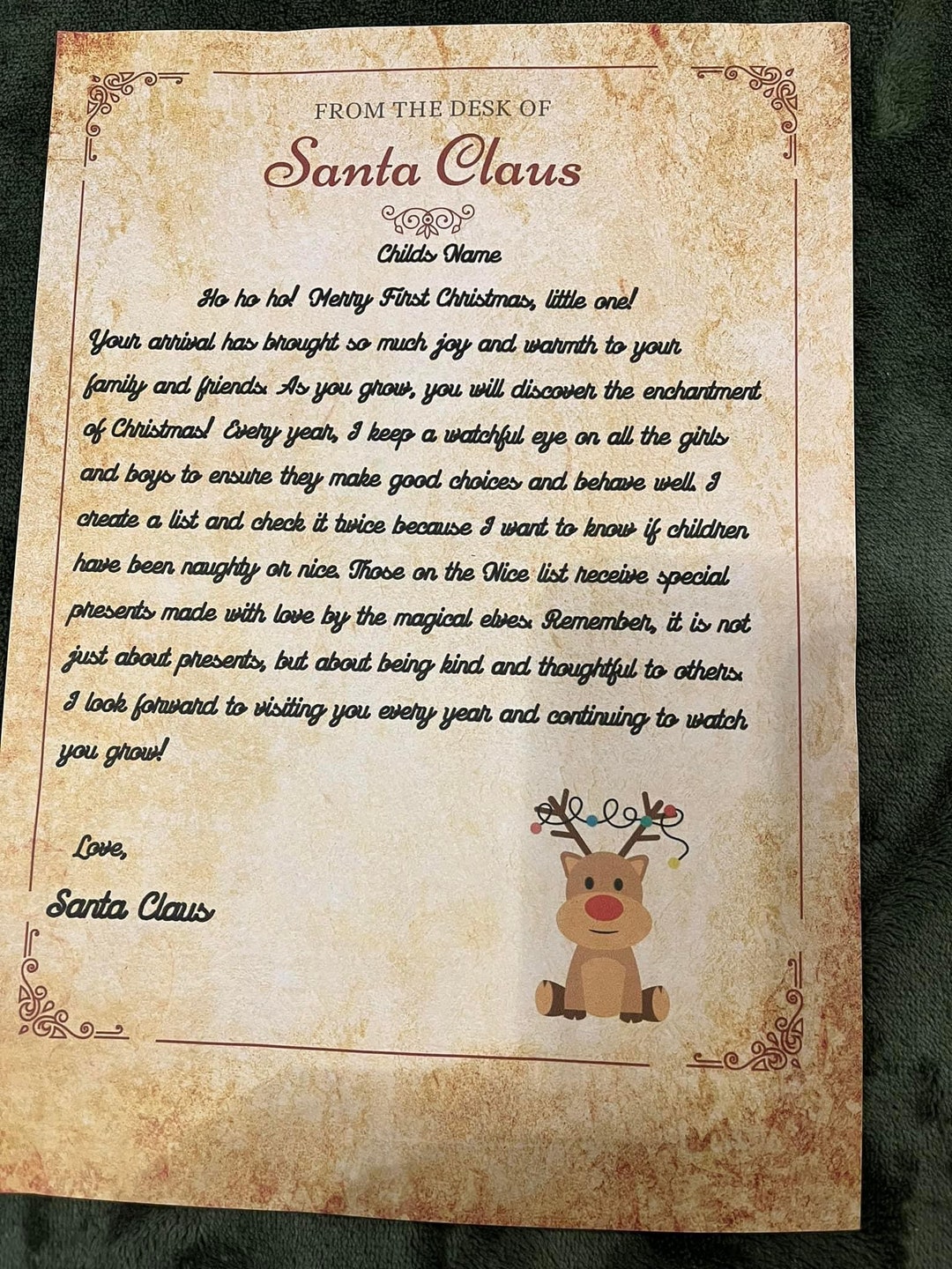 Personalized Babys First Christmas Letter - Etsy