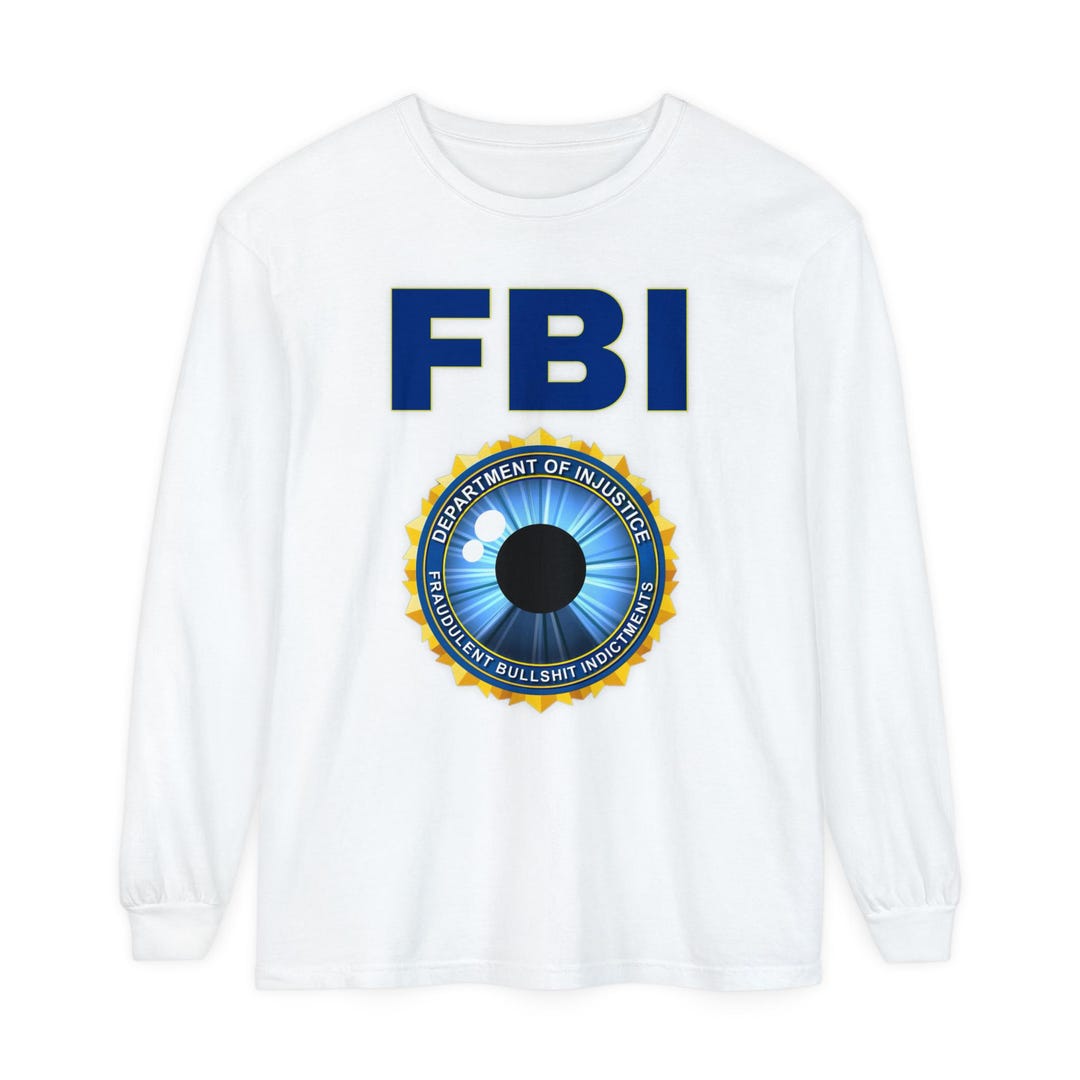 FBI Unisex Garment-dyed Long Sleeve T-shirt - Etsy