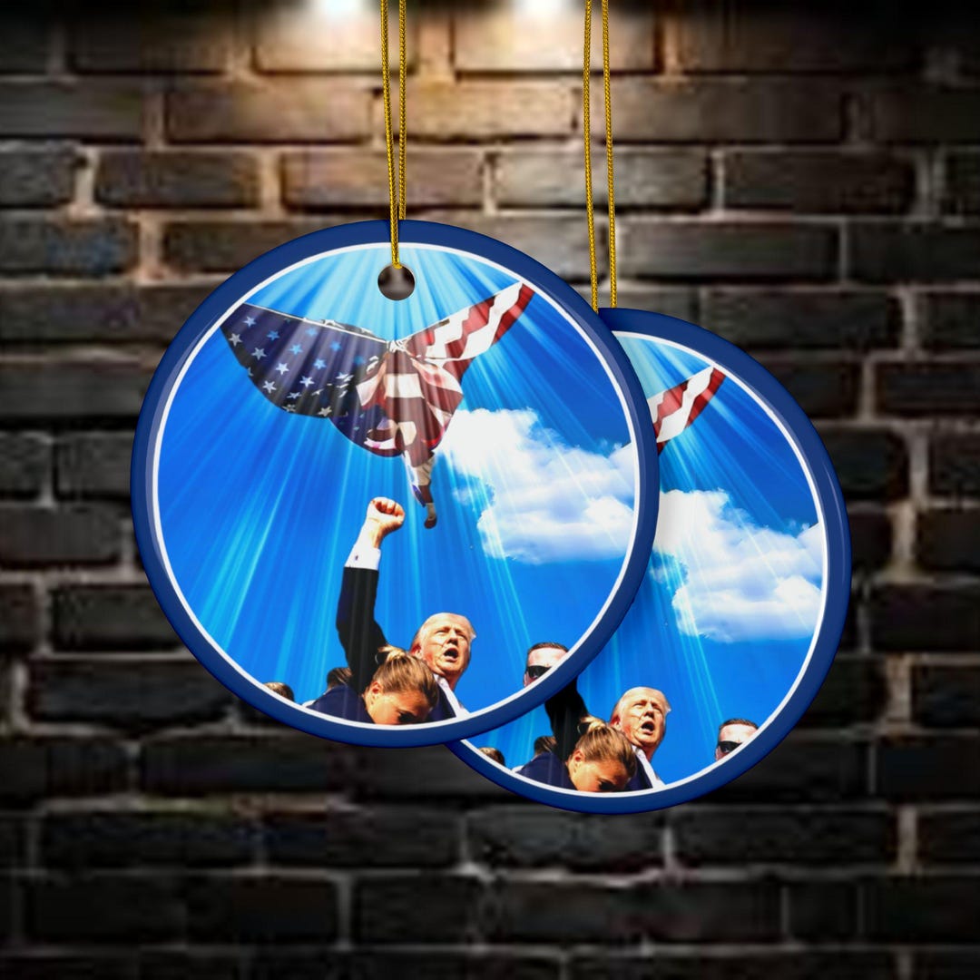 Butler PA Rally Angel Flag Ceramic Ornaments, 2-side Print - Etsy