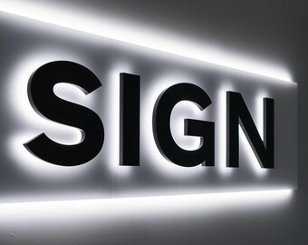 Metal Custom Sign Custom Backlit Sign Backlit Business Sign Laser Cut ...