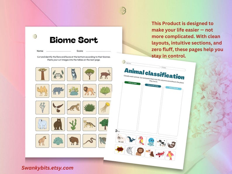 Animal Workbook for Kids – Printable JPG Pages | Fun Learning ...
