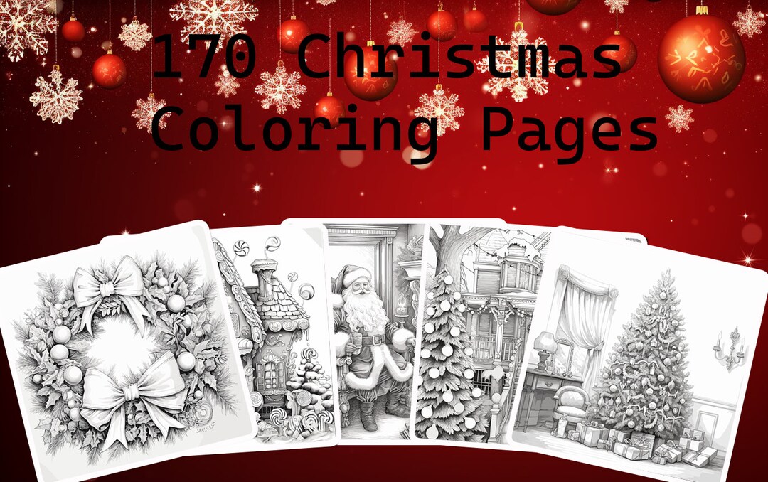 Christmas Coloring Pages, Grayscale Coloring Pages, Christmas Coloring ...