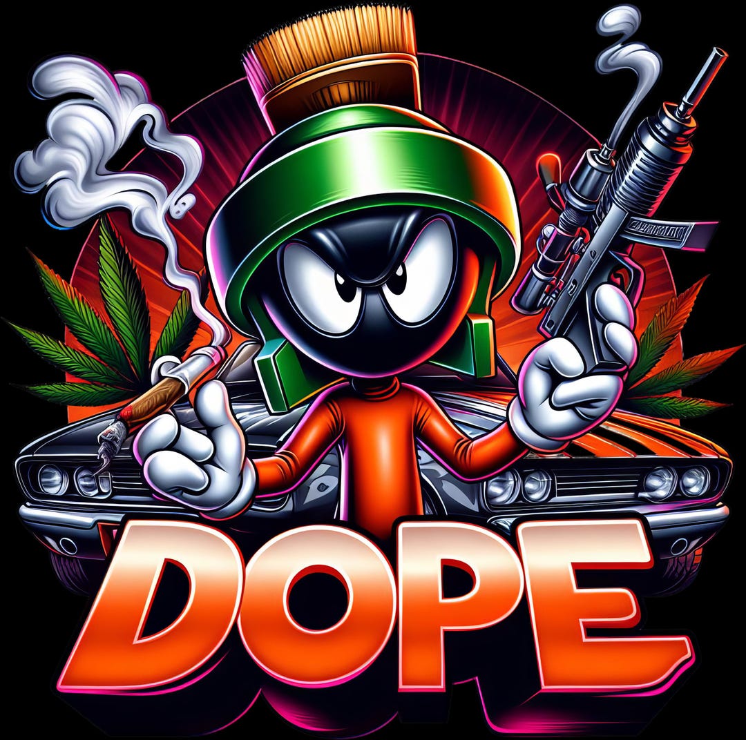 Weed Dope Cool Cartoon Character Digital Download Tattoos L Smoke 420 ...