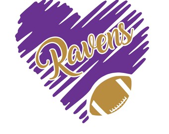 Football Heart Design Digital Download Football SVG PNG DTF - Etsy