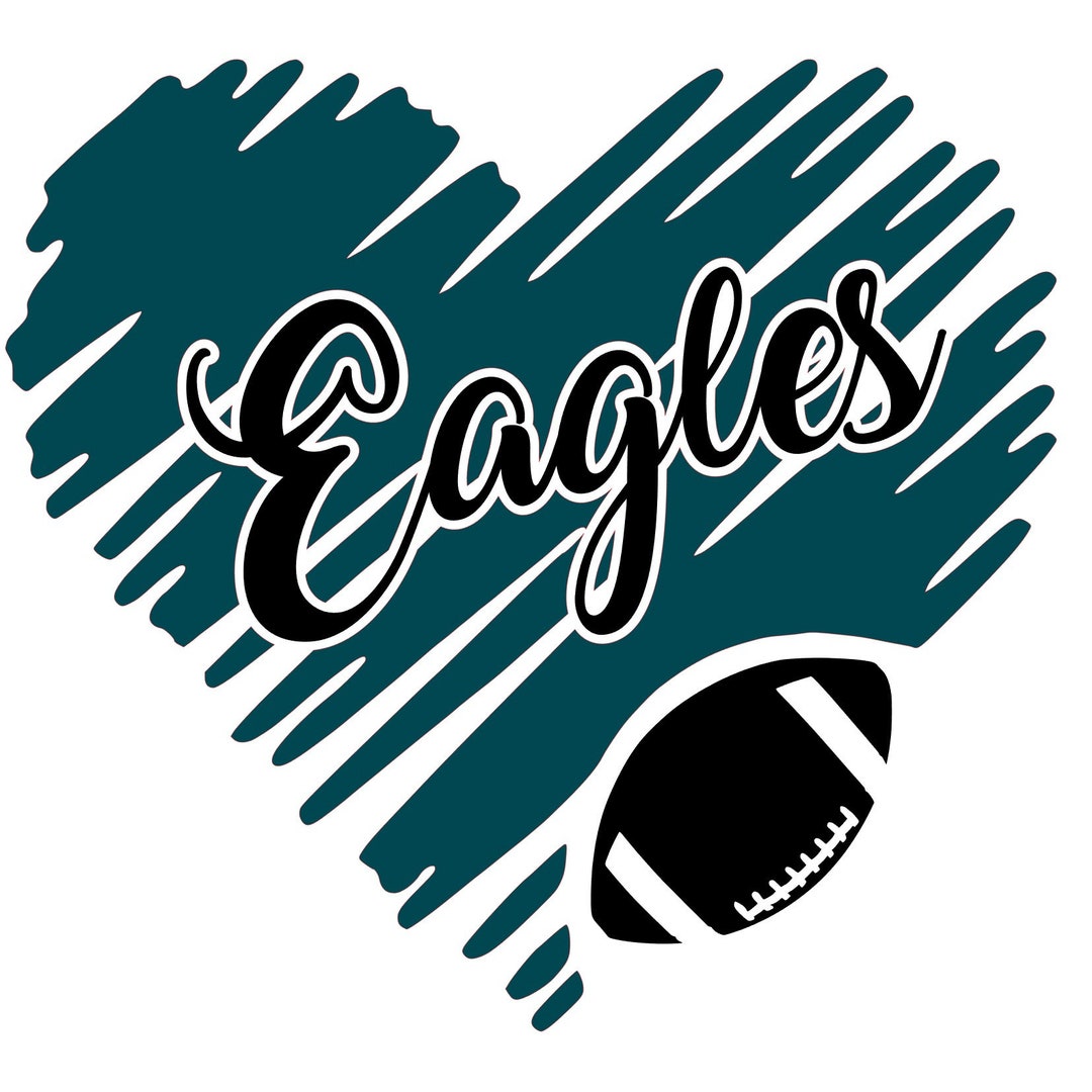 Football Heart Design Digital Download Football SVG PNG DTF - Etsy