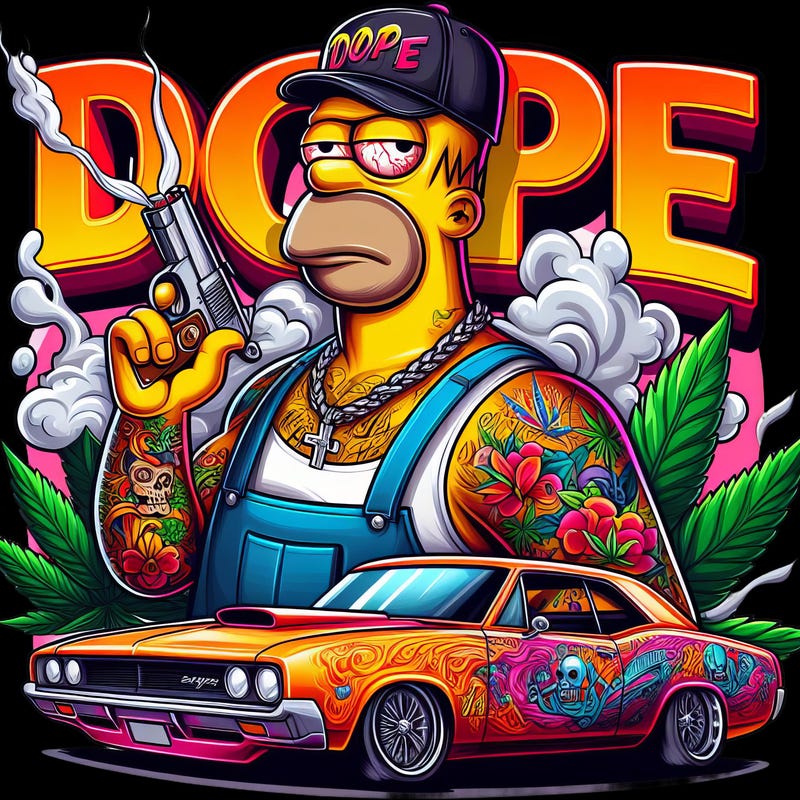 The Simpsons Weed - Etsy