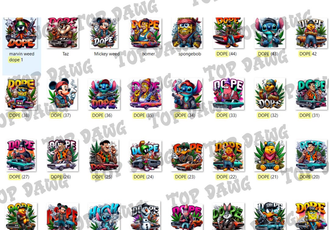 45 Rebel Cartoon Weed Designs Bundle | PNG Files of Childhood Icons ...