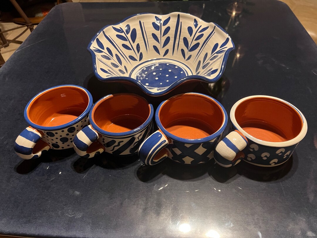 Jill Woodruff Manos Glazed Terracotta Chili Set - Etsy